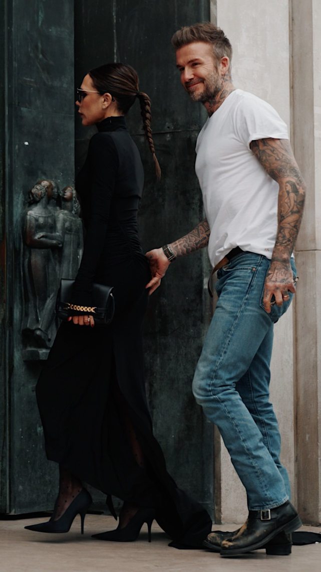 Beckham was hugged by his 48-year-old wife to watch the show, Mrs ...