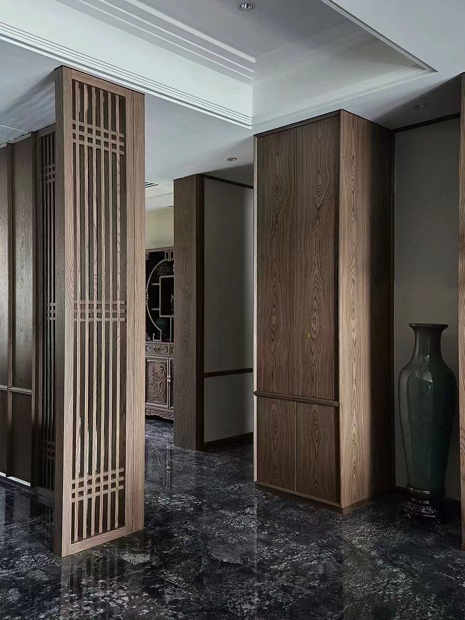 The collision of 128 square meters of logs and oriental artistic ...