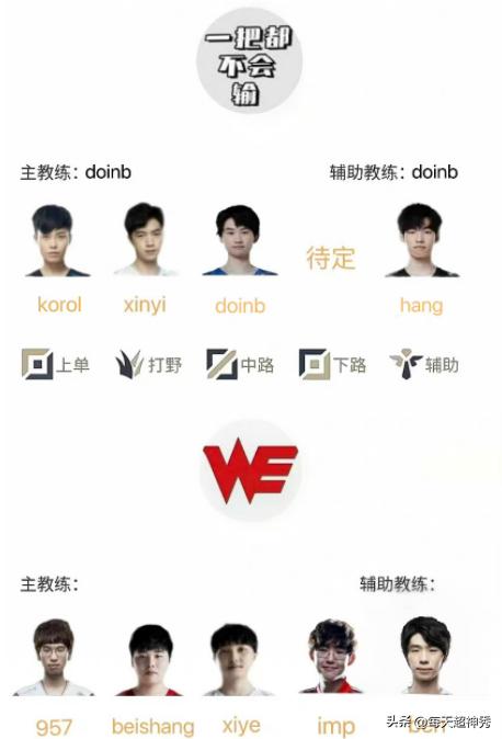 Doinb brings the focus battle, Leg brother leads WE generals to debut, Uzi may be absent ...