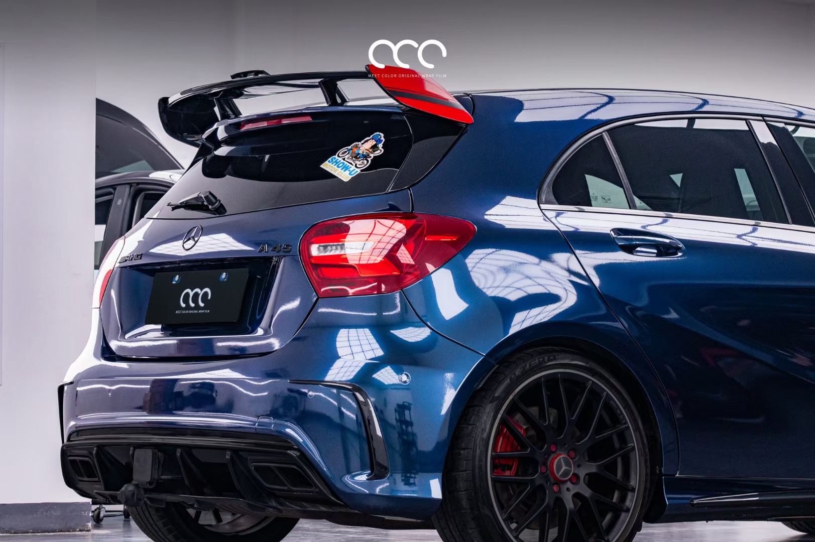 Mercedes-Benz AMG A45 full car film diffuse color change film midnight ...