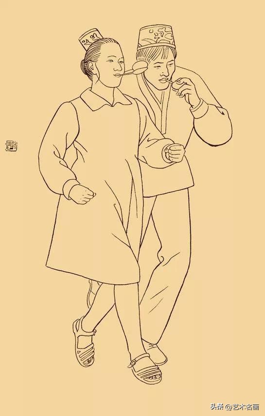 56 national line drawing figure paintings, lifelike︱Famous art ...