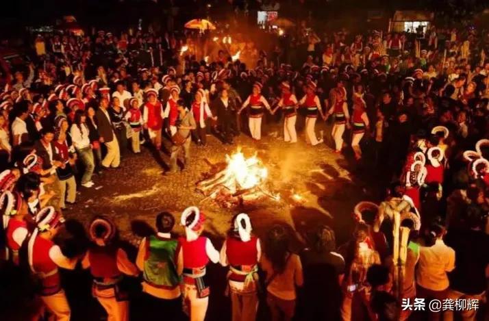Known as the "Oriental Carnival", people hold torches and gather in the ...