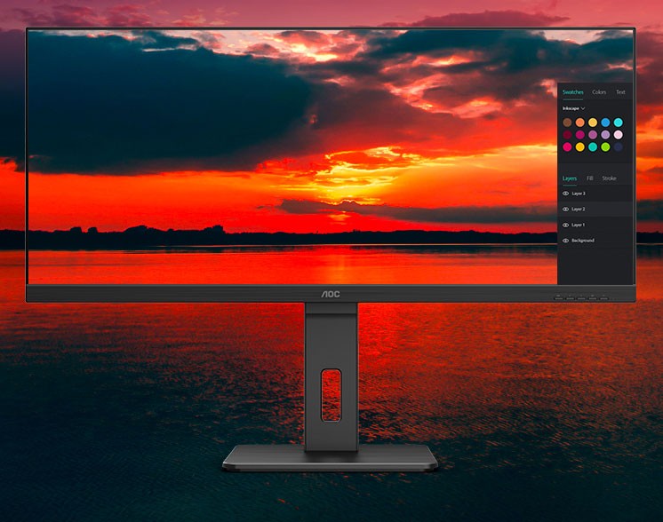 Wonderful!AOC U34P2M wide color gamut commercial display, restore the ...