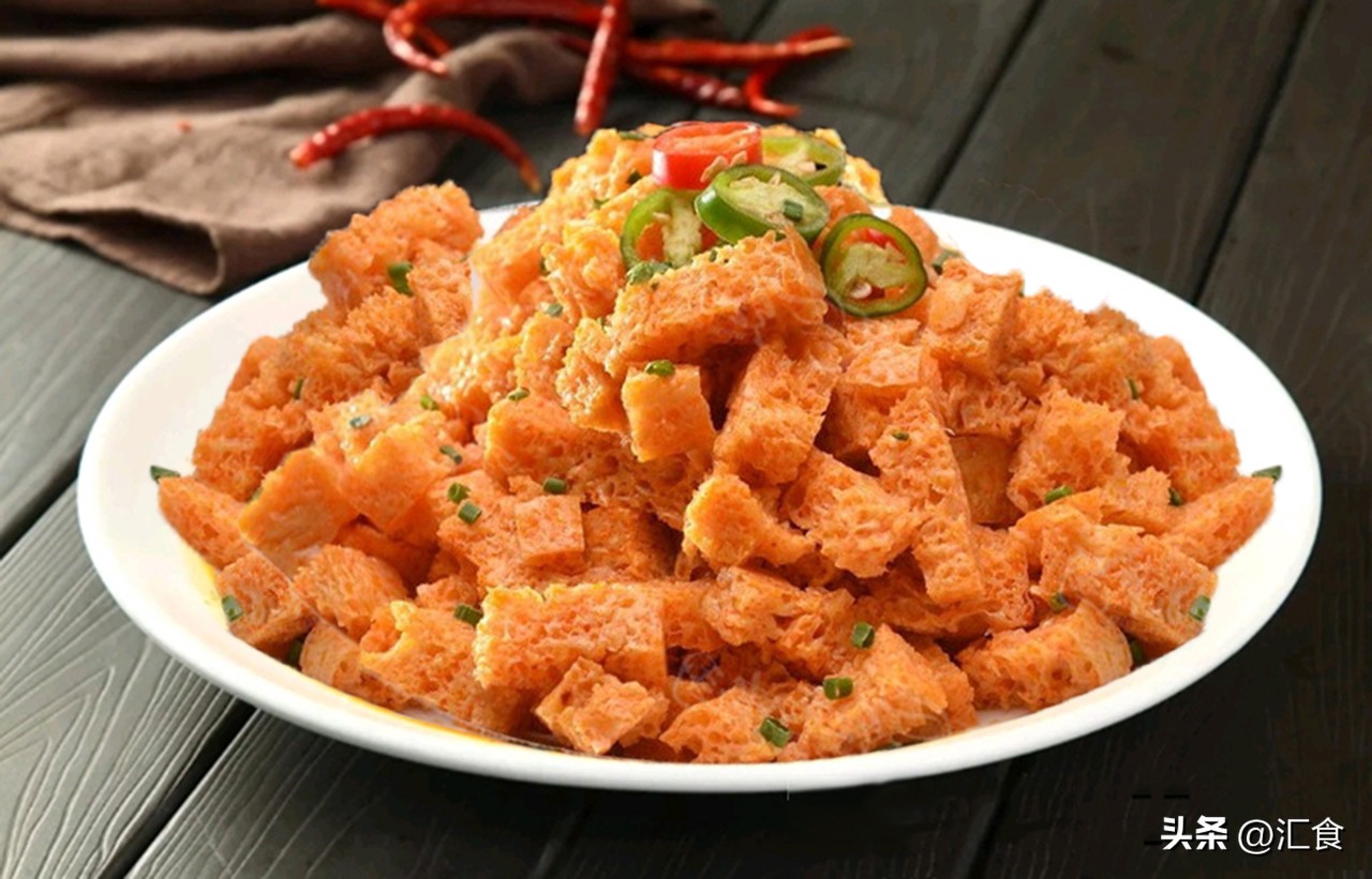 Fried meat with fried tofu, scallion oil bird shell, hot and sour ...