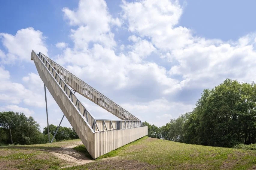 The sculptural thin-panel triangular staircase made by a Dutch ...