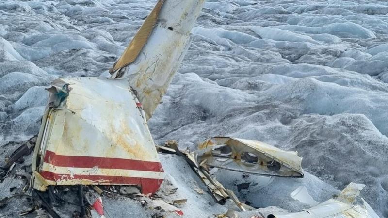 The glaciers have melted, and the wreckage of the plane more than 50 ...