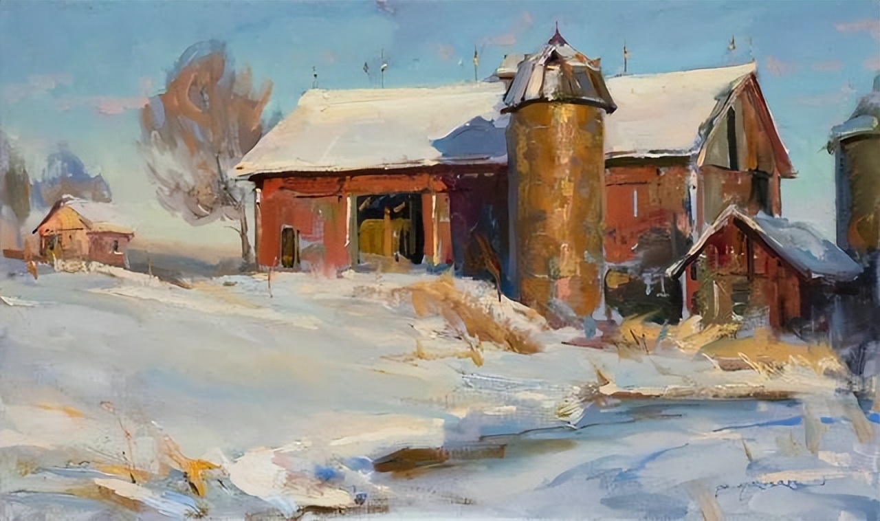 The oil painting landscape of American painter Daniel F.Gerhartz is so ...