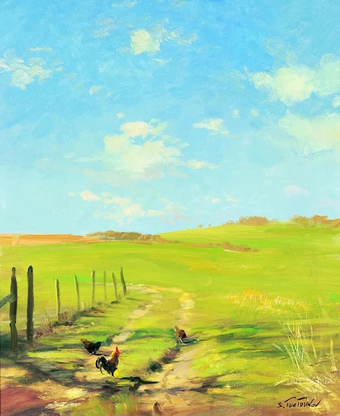 Sergei Tutunov's gentle and elegant landscapes and still life oil ...