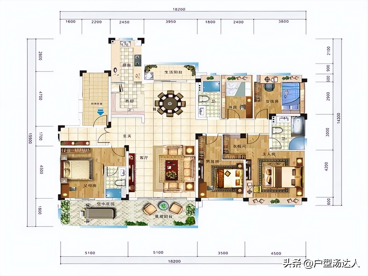 248 square meters, a classic floor plan tailored for a large family ...