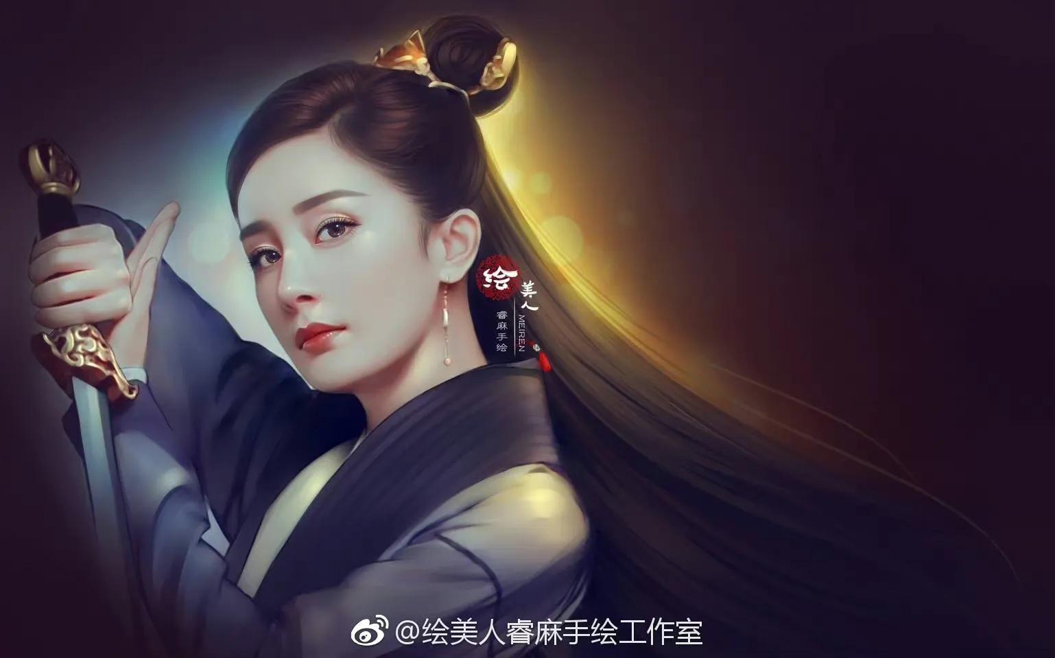 Share hand-painted pictures-forty-five beautiful pictures of Yang Mi ...