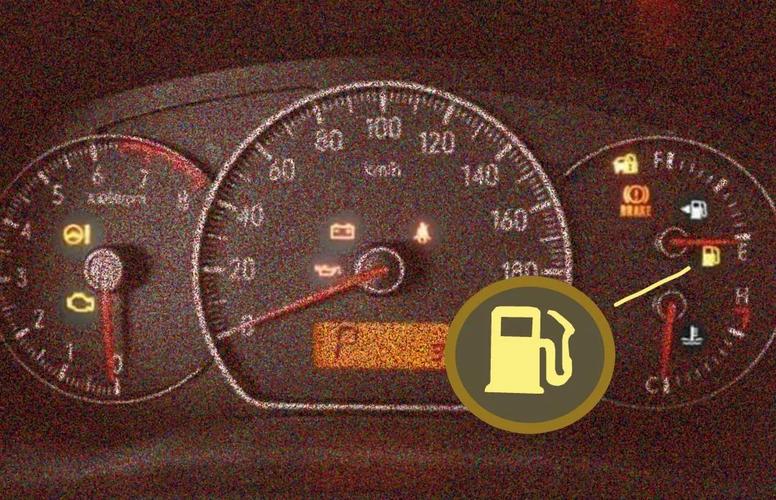 The fuel gauge warning light is on, how much fuel is left in the car ...