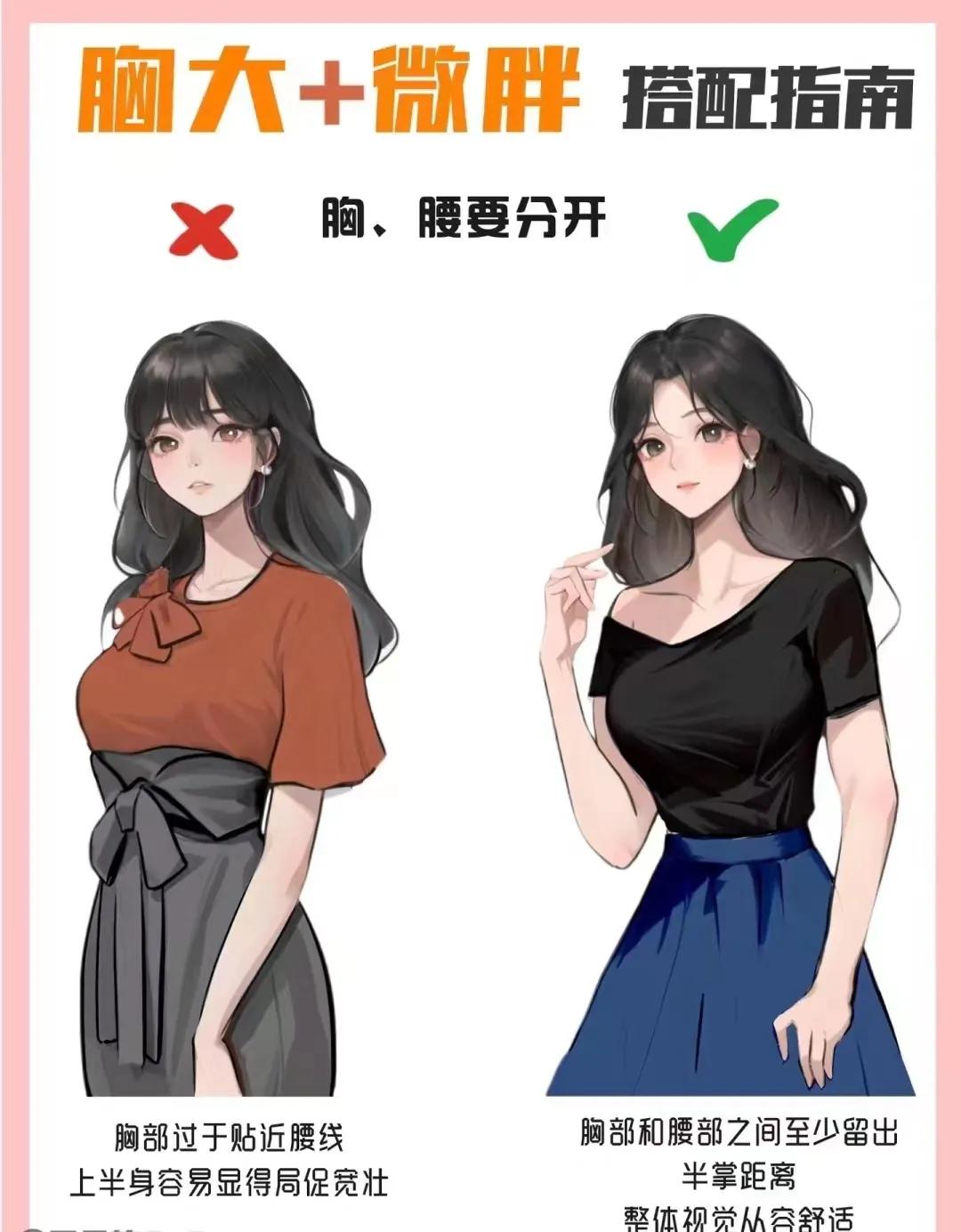 look thinner! Show your figure! Big and slightly fat girls dress like ...