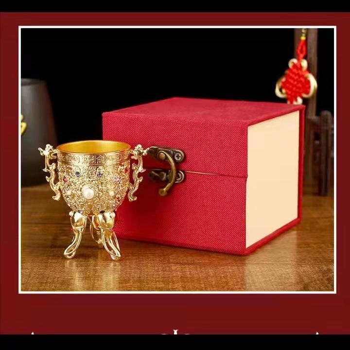 Qing Qianlong Gold Inlaid Jin Ou Yonggu Cup - iNEWS