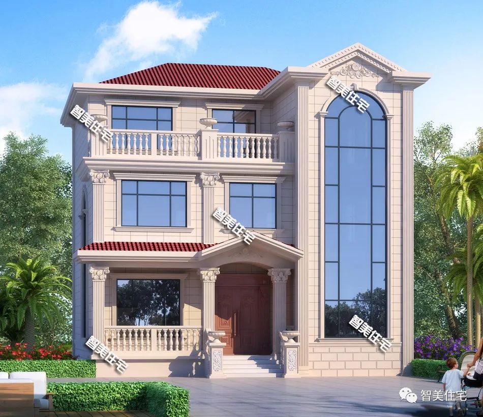 The living rooms of these two European-style villas are designed to be ...