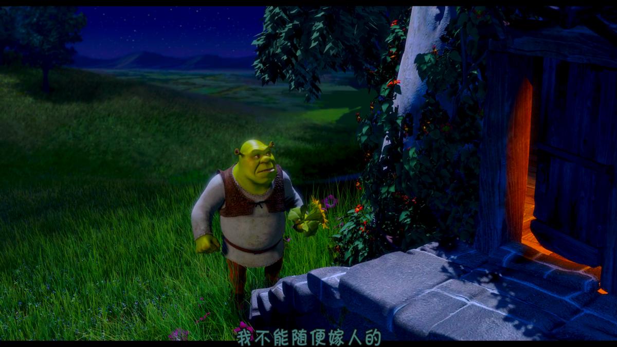 What role does the color change in "Shrek" play in rendering the film's ...