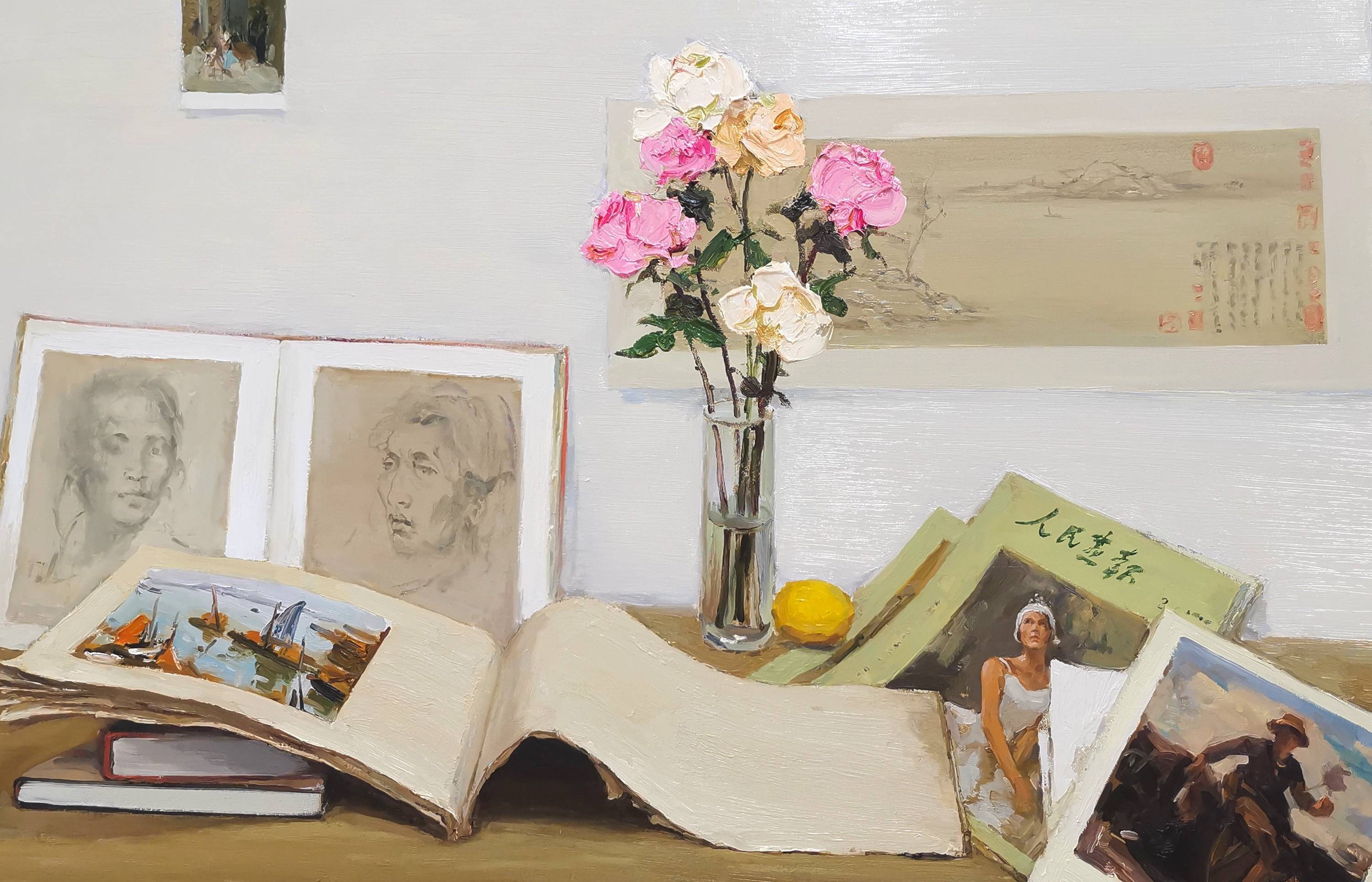 Appreciation of Wu Sheng's oil painting "Scent of Books" series (1-8 ...