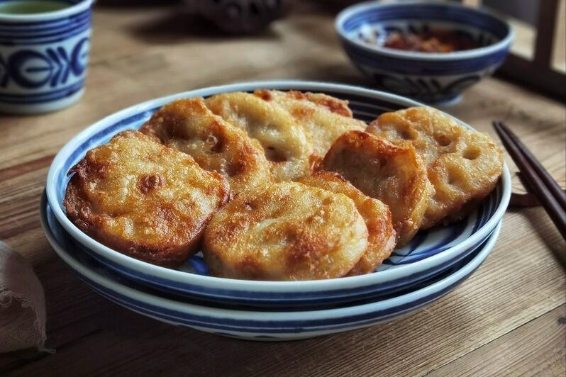Fried lotus root box, don't mix the batter with water, remember 2 ...