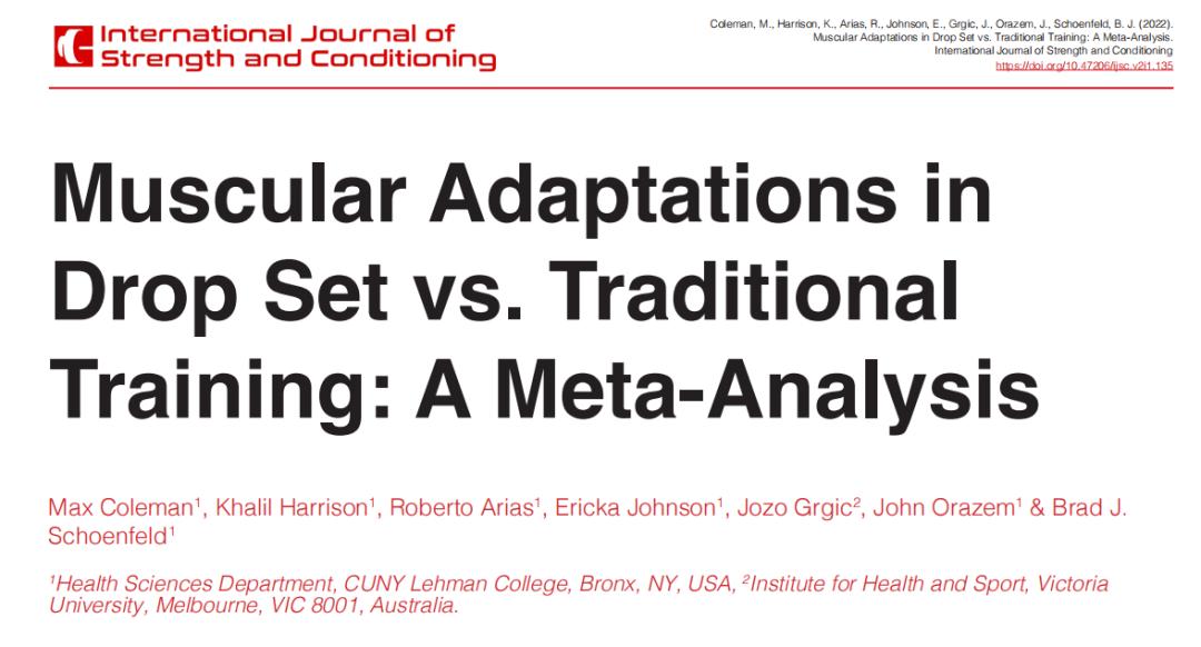 Frontiers of Strength/Hypertrophy Training Research: Drop Sets vs ...