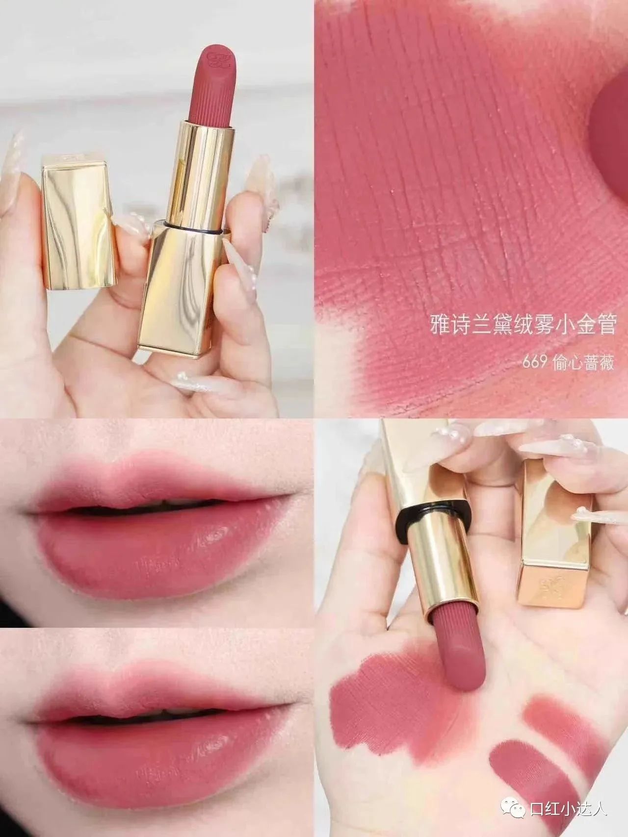 Estee Lauder model N626 and N669 lipstick color test, which one looks ...