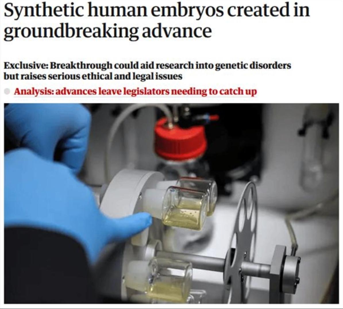 British and American team may create the world's first synthetic human ...