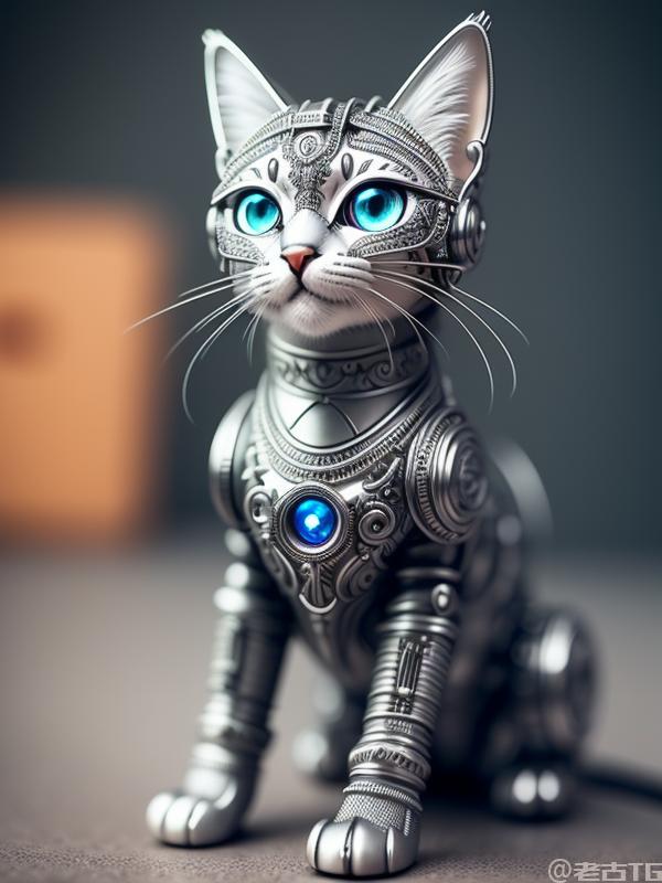 Artificial intelligence painting No. 9 uses AI to generate cute metal ...