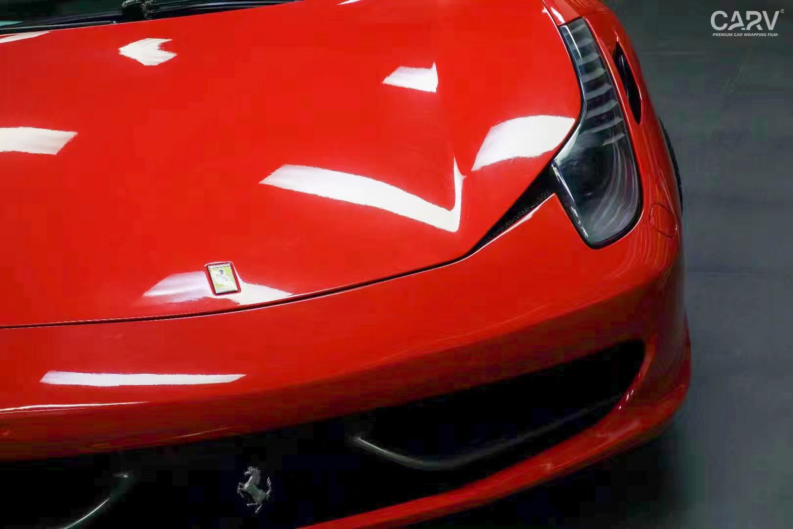 Ferrari 458 Kafu color change film Platinum Ferrari red, high ...