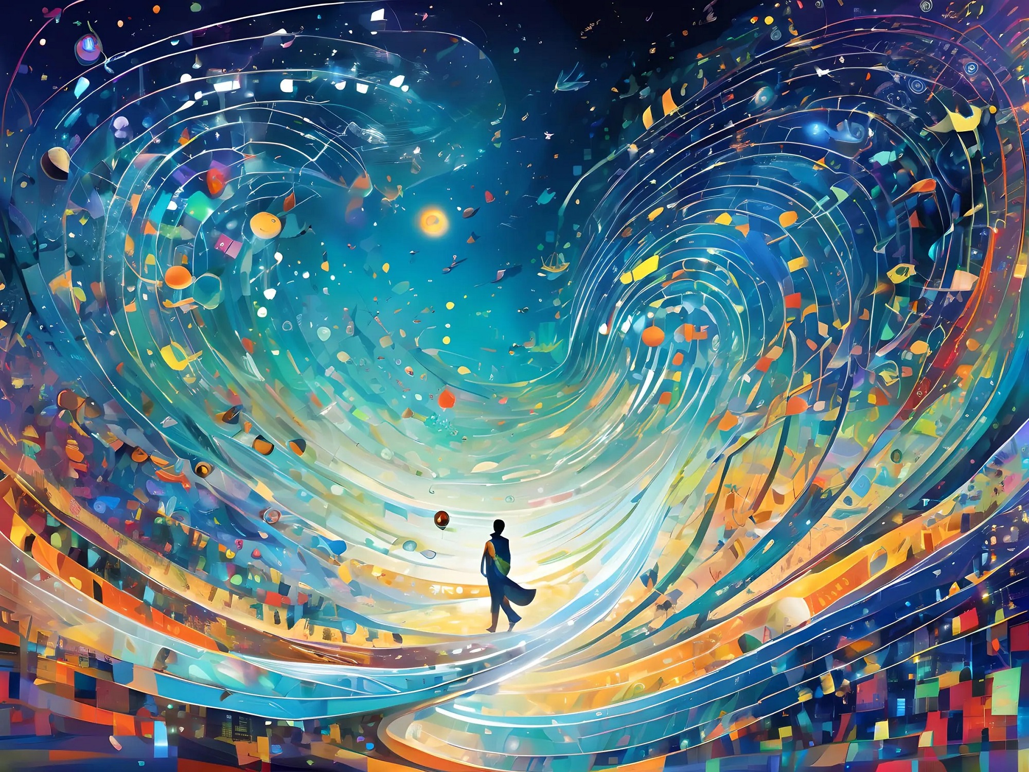 "Futuristic AI pen: digital painting outlines the picture of tomorrow ...