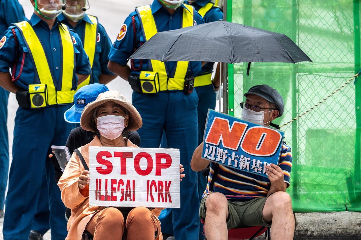 The people of Ryukyu called for the expulsion of the U.S. military, and ...