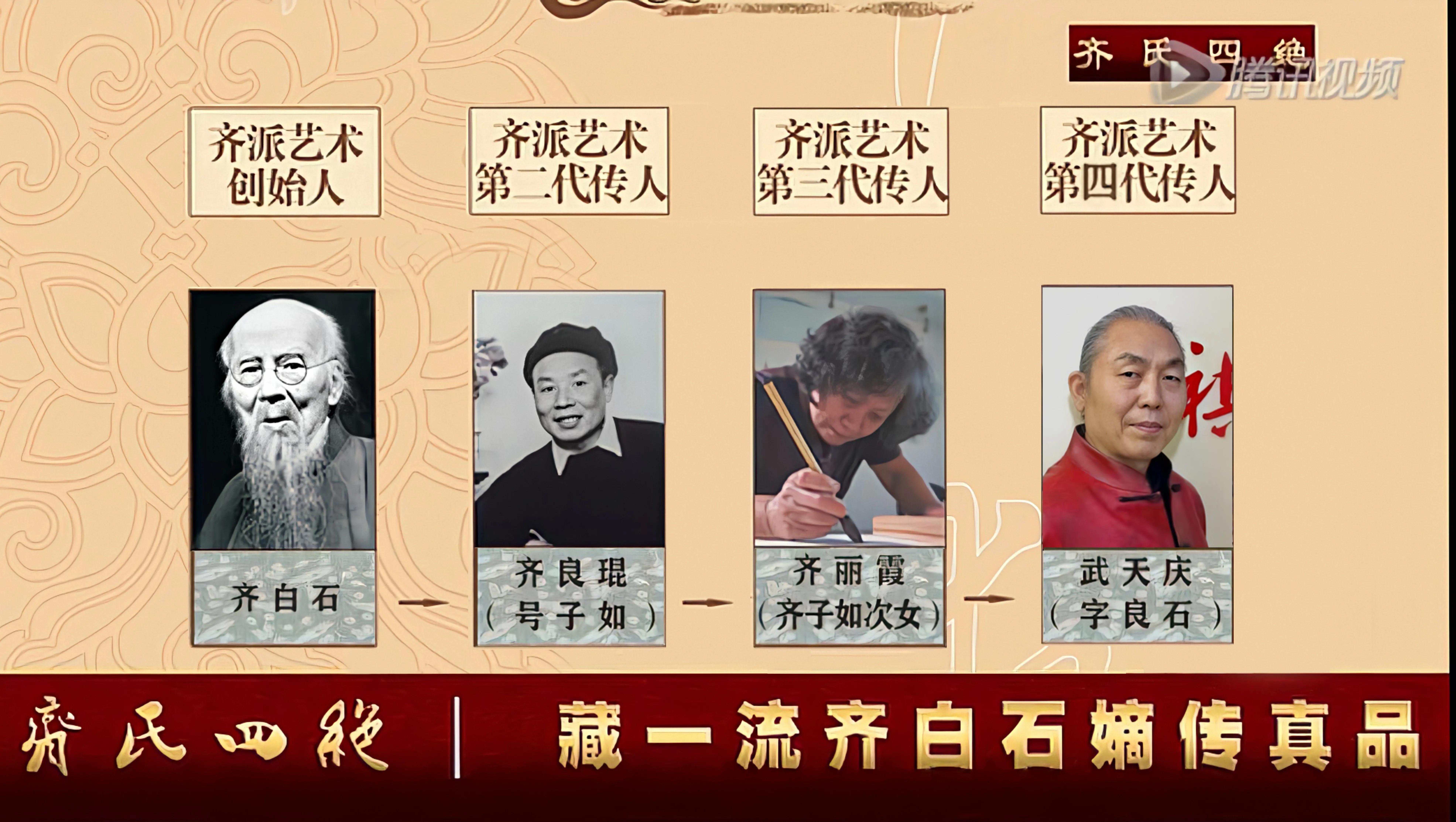 Art appreciation of Qi Baishi's granddaughter Qi Lixia and his disciple ...