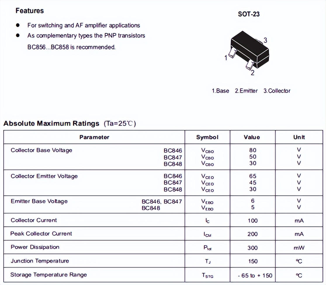 薩科微高性能NPN通用晶體管BC846B在開關和放大應用中的優越性能 - 資訊咖