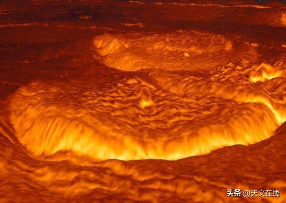 Surface conditions of Venus, referring to the distant Earth, the magma ...