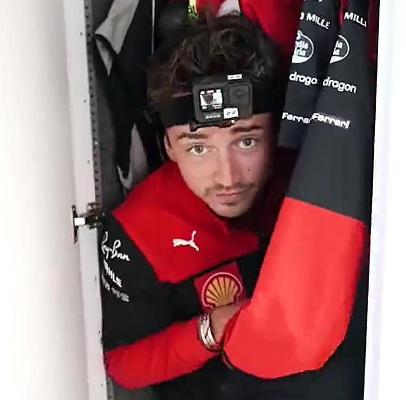 Leclerc celebrates Sainz's birthday: Hiding in the wardrobe for 15 ...