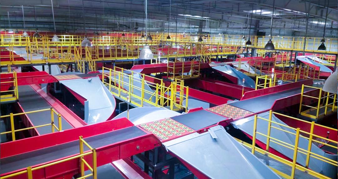 Express automatic sorting machine is the main equipment of logistics ...