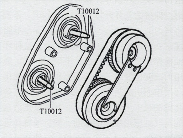 A fault case where the timing belt is loose and the timing belt jumps ...