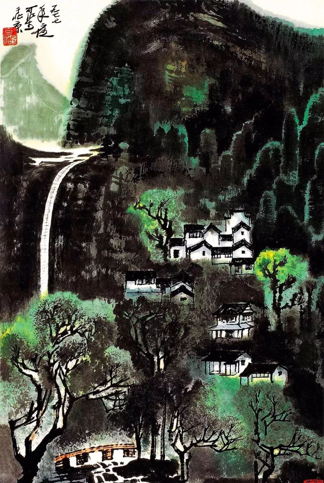 Li Keran, the master of traditional Chinese painting, has green water ...