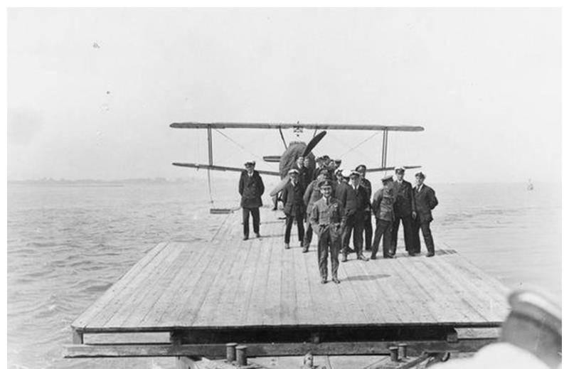 Known as the smallest aircraft carrier, a seaplane transport barge ...
