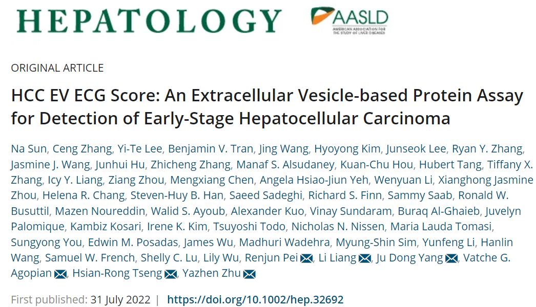 HCC EV ECG score has great potential to detect early-stage ...