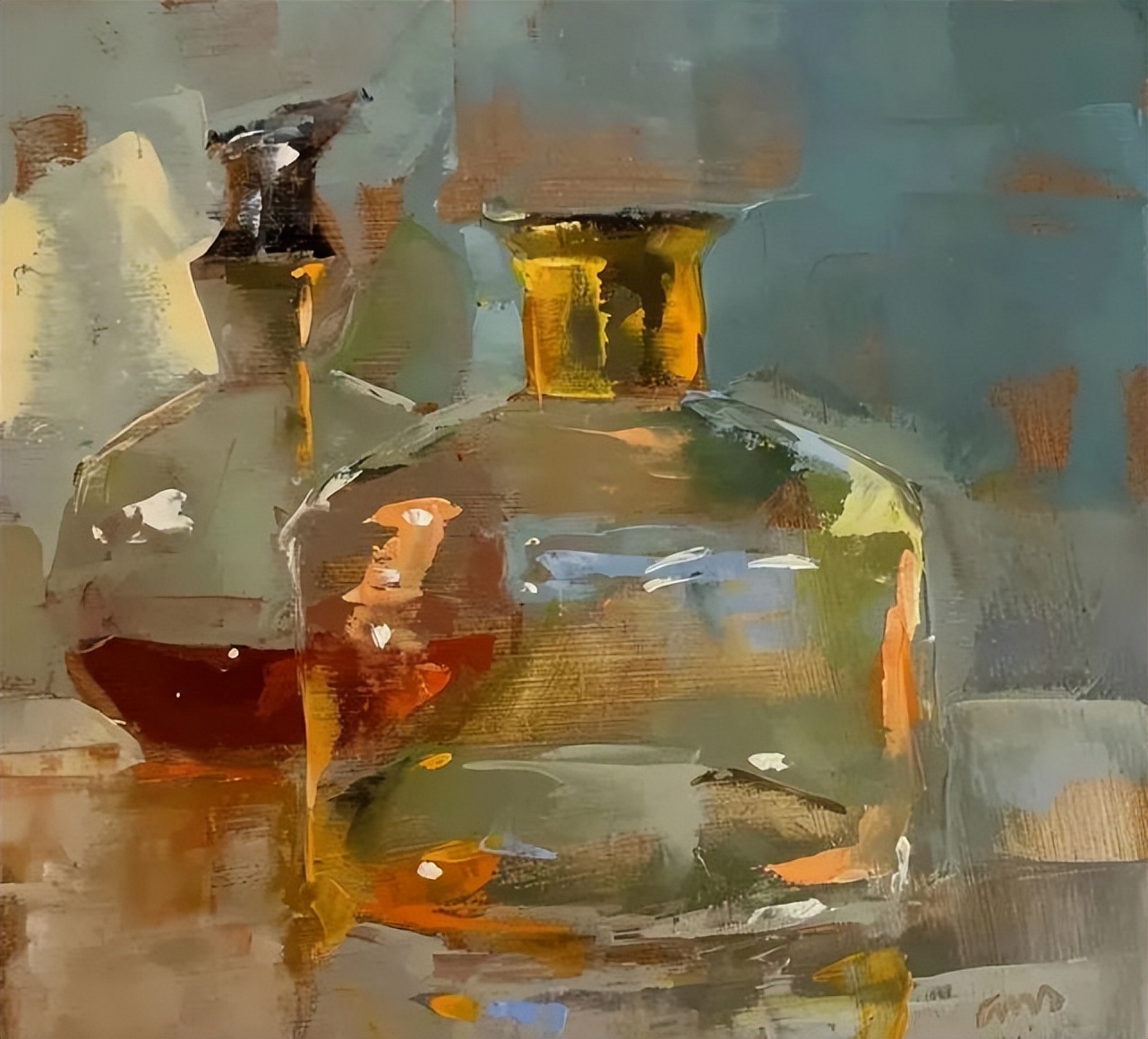 Dutch painter Ans Debije - very textured still life paintings - iMedia