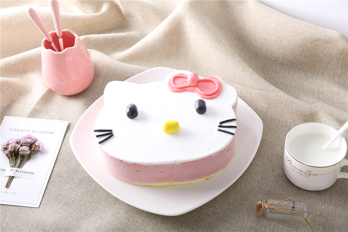 Very tempting food photography, a group of beautiful and drooling cake ...