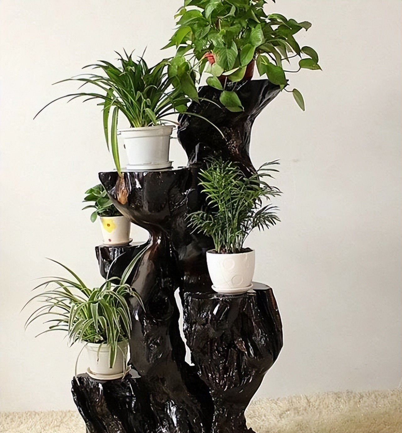 Root carved flower stand with strong artistic atmosphere - iNEWS