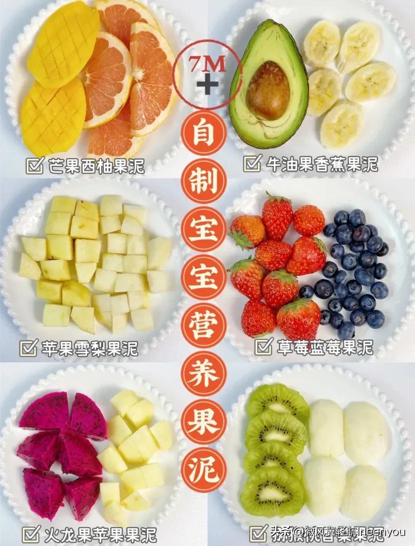 Homemade baby fruit puree, delicious, nutritious and delicious, easy to ...