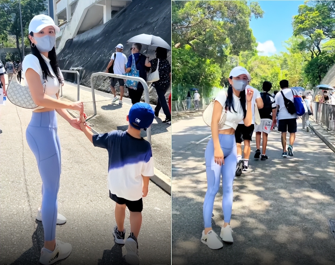 Lin Qianyu and her family pay tribute to grandpa!Wearing umbilical yoga ...