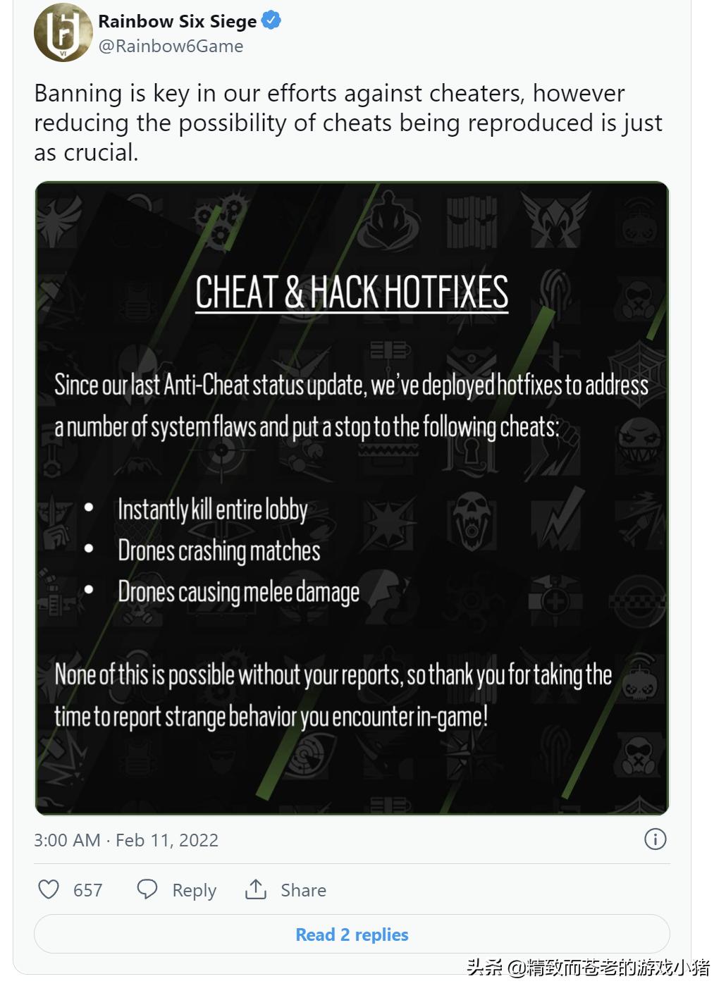 "R6: Siege" blocks 166,000 cheating accounts for a year and a half - iNEWS