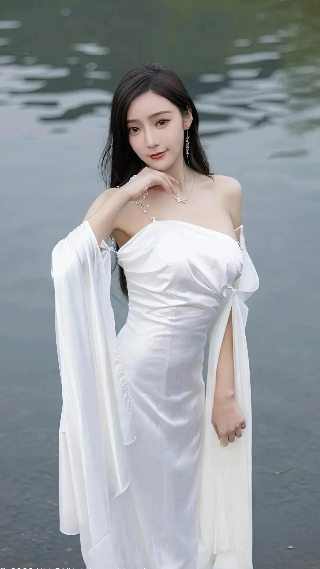 Miss Wang Xinyao's beauty is as dazzling as this white dress - iMedia