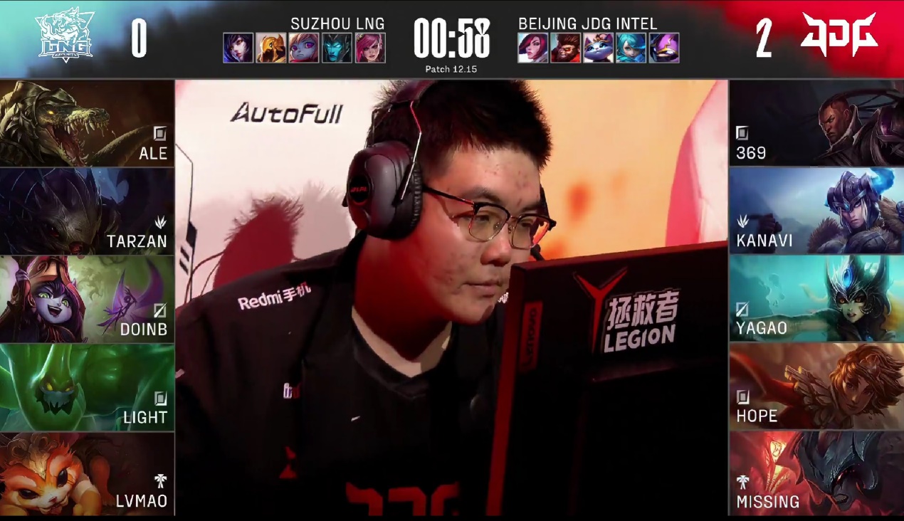 The first tragedy of the LPL playoffs!LNG sent a double kill at the first level, Doinb died ...