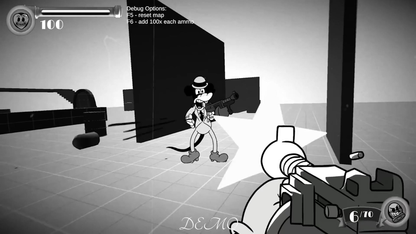1930s black and white cartoon style FPS game "Mouse" on Steam - iNEWS