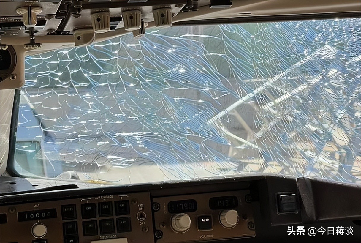 Over the continental United States, without warning, the windshield of ...