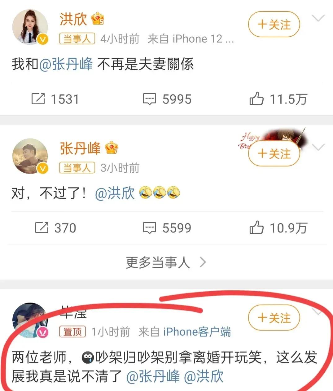 A different kind of divorce official announcement, even in the end, Hong Xin gave Zhang Danfeng ...