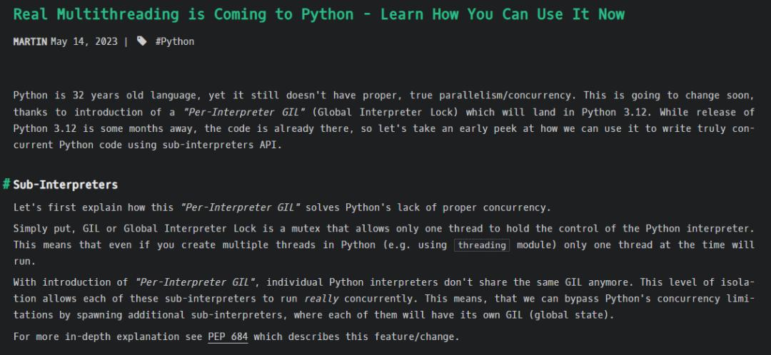 Python3.12新特性，不止更新了個「寂寞」 - 頭條匯