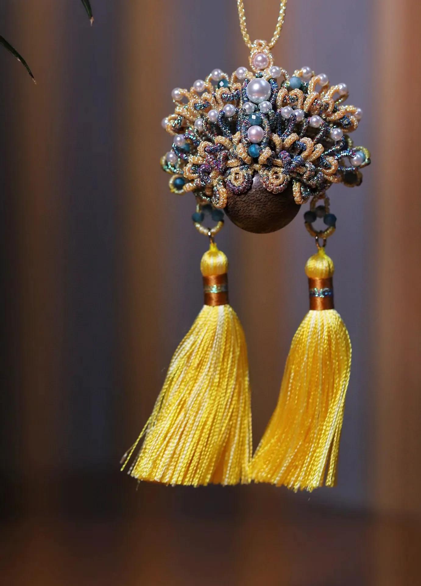 Chinese handmade tide play national tide style flower crown - iNEWS